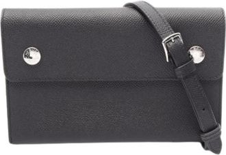 Herm&egrave;s Sac bandouli&egrave;re en cuir Pre-owned - Femme - Pre-owned - Noir - Taille: ONE Size