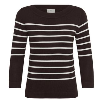 Kaffe KAlizza Rundhals-Pullover - - Knitwear - Damen - Braun - L