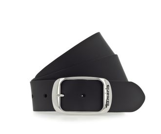 Tamaris Lederg&uuml;rtel TAMARIS, Damen, Gr. 11,5, schwarz, Rindsleder, unifarben, G&uuml;rtel Lederg&uuml;rtel, Doppelschlie&szlig;e in gl&auml;nzendem Silber, Topseller