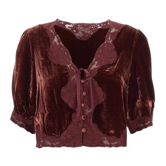 Rixo Rixo - Ursula Top - Femme - Blouses et Chemises - Rouge - Taille: 36 FR