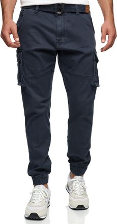 Indicode Herren Kerr Cargohose aus 98% Baumwolle | Cargo Hose f&uuml;r M&auml;nner Navy, XXL