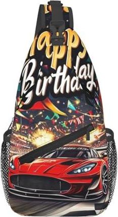 Generic Sac &agrave; bandouli&egrave;re pour f&ecirc;te danniversaire sur le th&egrave;me de la course - Sac &agrave; dos de voyage pour homme - Sac &agrave; dos de randonn&eacute;e