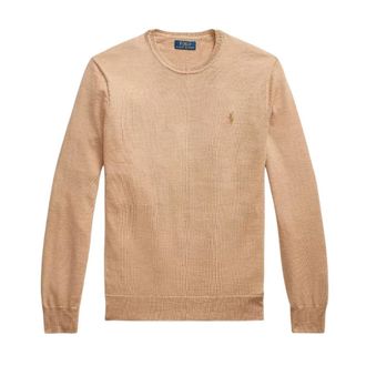 Ralph Lauren Wollpullover mit Logo- Slim Fit - - Knitwear - Herren - Braun - L