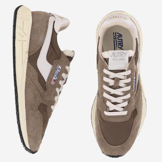 Autry Mens Low Sneakers Reelwind Brown Leather Trainers