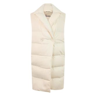 Herno Gilet Long Matelass&eacute; - Femme - Vestes - Blanc - Taille: 36 FR