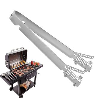 Generico K&uuml;chenzange, 29 cm, Grillzubeh&ouml;r, Design Feuerwehrautos, sp&uuml;lmaschinenfest, originelle Grillzange, f&uuml;r M&auml;nner, Vater, Opa, K&uuml;che, Haus, Innen- und Au&szlig;