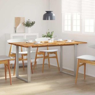 vidaXL Vidaxl - Table de salle &agrave; manger 154x80x76 cm Bois dacacia solide