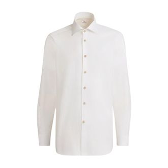 Kiton Handgefertigtes Baumwollhemd - - Shirts - Herren - Wei&szlig; - XL