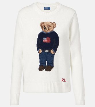 Polo Ralph Lauren Pullover Polo Bear aus Leinen und Baumwolle