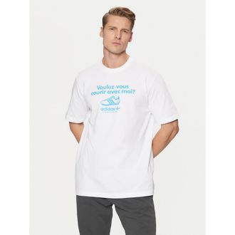 adidas T-Shirt Graphic Tee JC8365 Weiß Regular Fit