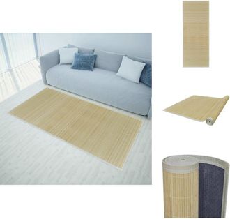 vidaXL Vidaxl - Teppich Bambus Natur Rechteckig 150x200 cm - Bambus Teppich - Naturfaser Teppich - Rattan Teppich - Wohnzimmer Teppich - Flur Teppich