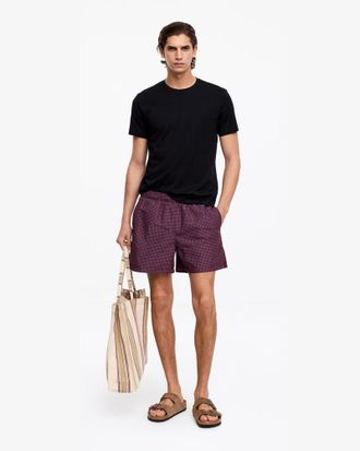 Arket Badeshorts Mit Allover-Print -Lila