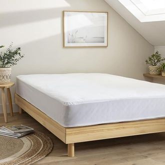 Someo Prot&egrave;ge Matelas Molleton 100% Coton Bio - Bonnet 27 cm 200x200