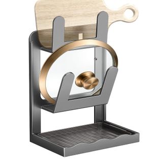 Generic Organizer - Vertikaler Topfst&auml;nder mit Tablett, platzsparend, f&uuml;r Arbeitsplatte, K&uuml;chenschrank, Esszimmer, Speisekammer, Ho