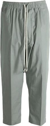 Rick Owens Homme, Pantalons, Vert, Taille: L Pantalon &Eacute;court&eacute; &agrave; Cordon de Serrage