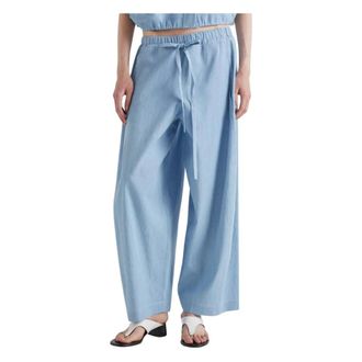 Meimeij Femme, Pantalons, Bleu, Taille: 46 FR Pantalon avec Cordon de Serrage et Taille &Eacute;lastique