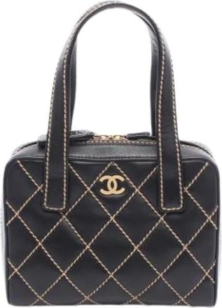 Chanel Sac &agrave; main vintage doccasion - Femme - Pre-owned - Noir - Taille: ONE Size