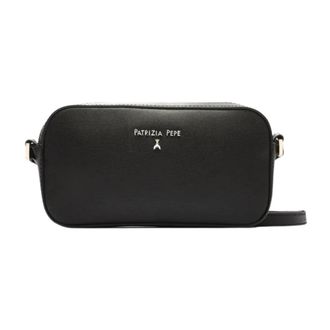 Patrizia Pepe Schwarze Schultertasche aus Leder - - Bags - Damen - Schwarzk - ONE SIZE