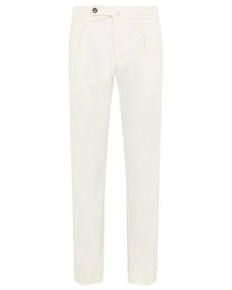 Berwich Chino Chiaia aus Baumwollstretch mit Bundfalte in