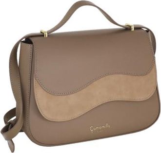 Camomilla Sac à Bandoulière Femme, Similicuir, Collection Emma, Taille M, Couleur Gris