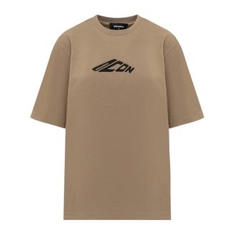 Dsquared2 Crewneck T-shirts f&uuml;r M&auml;nner und Frauen - - Tops - Damen - Beige - XS