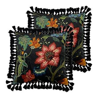 Riva Paoletti Botaniker Kissen, Schwarz, 50 x 50cm, 2