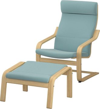 IKEA PO&Auml;NG Sessel und Hocker