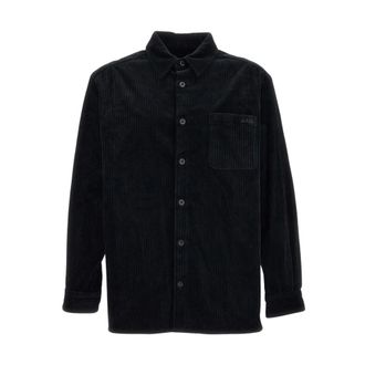 A.P.C. A.p.c., Homme, Chemises, Noir, Taille: L Surchemise en velours c&ocirc;tel&eacute;