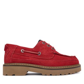 Tommy Jeans Halbschuhe Tommy Jeans Tjw Archive 01 Low Boat Shoe EN0EN03157 Rot