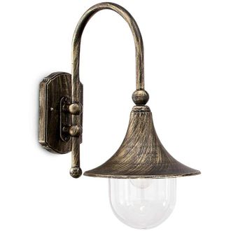 Ideal Lux Ideal Lux - Cima - 1 Licht Wandleuchte für Außenkuppeln Messing IP43, E27