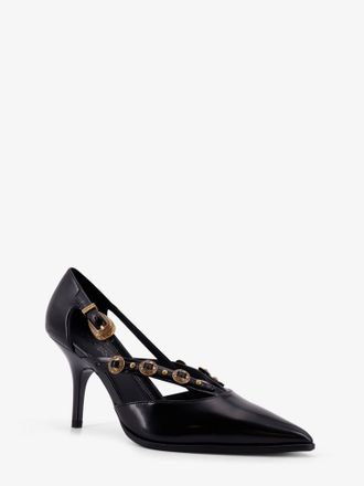 Pinko Womens Leather Pumps Black High Heel Shoes