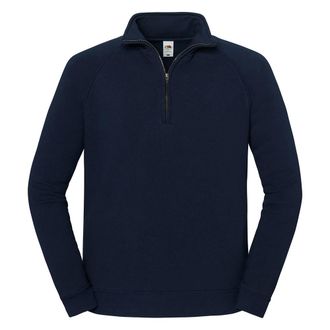 Fruit Of The Loom Fruit of the Loom - Iconic Premium Sweatshirt f&uuml;r Herren, mit halbem Rei&szlig;verschluss (Marineblau)