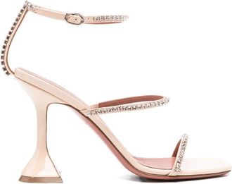 Amina Muaddi Gilda Crystal-embellished Ankle-strap Sandals