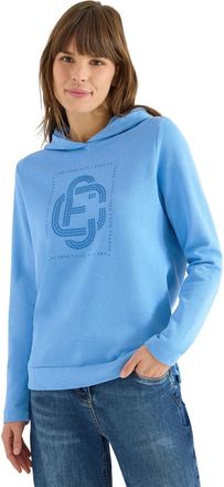 Cecil Hoodie mit Schmucksteinen Fountain Blue XXL