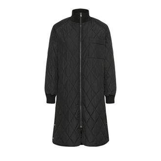 Inwear Femme, Manteaux, Noir, Taille: 38 FR Manteau Matelass&eacute; Noir Motif Diamant