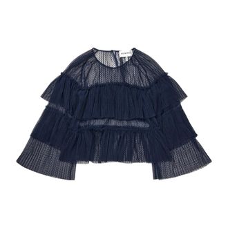 Munthe Bluse - - Blouses & Shirts - Damen - Blau - XS