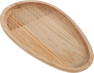 Pretyzoom Ovales Großes Natürliches Holztablett Roter Servierteller Für Süßigkeiten Snacks Desserts