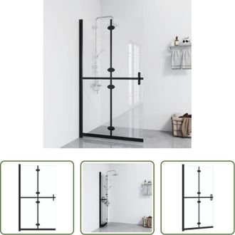 vidaXL Faltbare Duschwand - Faltbare begehbare Duschwand Transparentes ESG Glas 110x190 cm