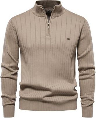 Generic Pull &agrave; col Montant for Homme, 1 pi&egrave;ce, Chaud, en Coton tricot&eacute;, id&eacute;al for lhiver pour Les Vacances dhiver n6