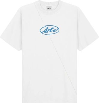 Arte Homme, Tops, Blanc, Taille: M Circle Logo T-shirt