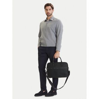 Tommy Hilfiger Laptoptasche Tommy Hilfiger Th Woven Computer Bag AM0AM14094 Schwarz