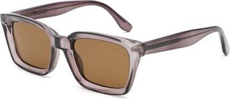 Generic Lunettes De Soleil Polaris&eacute;es &Agrave; Monture Carr&eacute;e For Hommes Et Femmes, Id&eacute;ales For La Conduite En Ext&eacute;rieur, Les F&ecirc;tes, Les Vacances &Agrave; La Plage.(Brown)