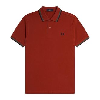 Fred Perry M3600 Slim Fit Twin Tipped Polo - - Tops - Herren - Orange - S