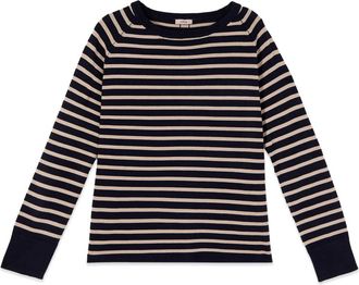 Oltre Femme, Pulls, Bleu, Taille: 44 FR Pull ray&eacute; avec boutons dans le dos