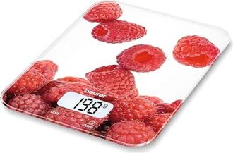 Beurer KS 19 Berry Küchenwaage (digitale Küchenwaage, mit Tara-Zuwiegefunktion, Sensortastenbedienung, 5 kg Tragkraft)