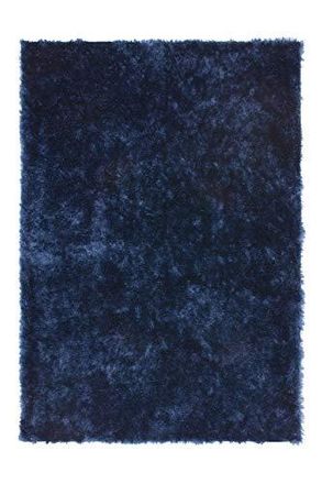 LALEE Weicher Hochflorteppich, Blau, 120 x 170 cm