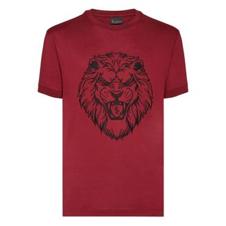 Billionaire Boys Club Homme, Tops, Rouge, Taille: S T-shirt Col Rond SS Lion
