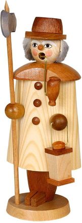 Rudolphs Schatzkiste R&auml;uchermann Nachtw&auml;chter mit Laterne HxBxT 20x8x7cm NEU Rauchen Rauchfigur Rauchmann R&auml;ucherfigur R&auml;ucherkerze Smoker Kerze Figur Mann Holz Seiffen Er