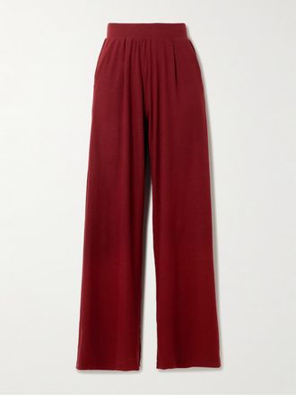 Leset Lauren Strickhose Mit Weitem Bein - Rot