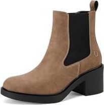 Queen Helena Bottines Chelsea Bottes à Talons Bas Casual Femmes X31-83, cuir, 38 EU